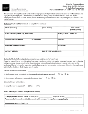 Fillable Online Occupational Health & Wellness. Occupational Health ...