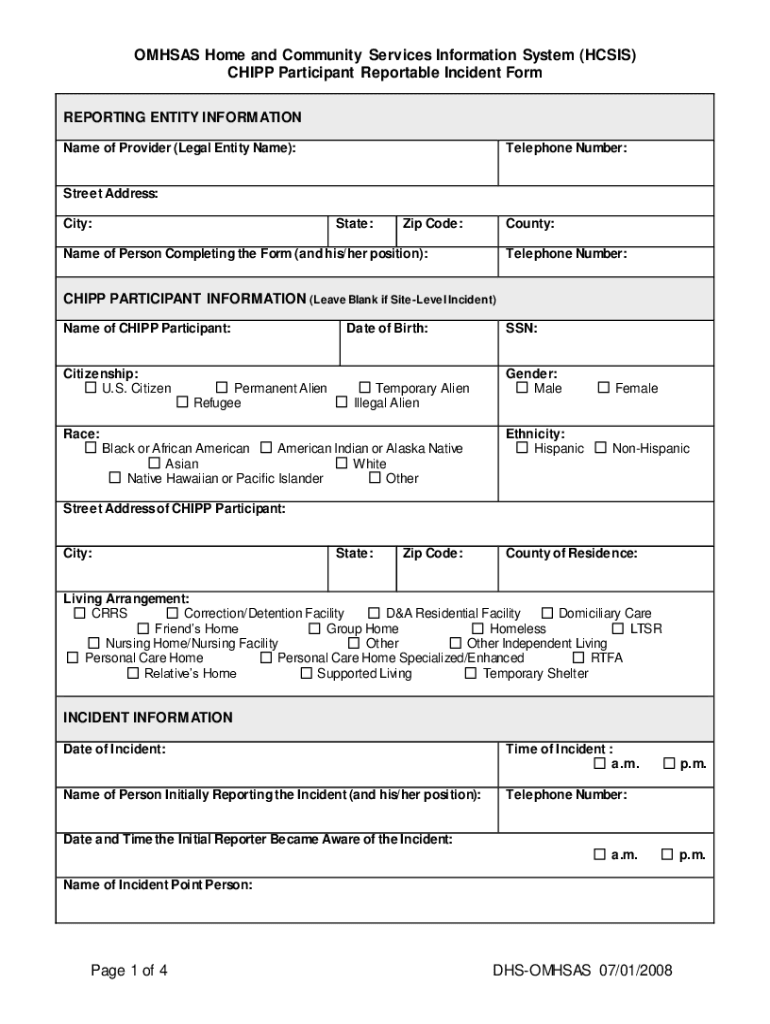 Fillable Online OMHSAS Information - PA Department of Human Services ...