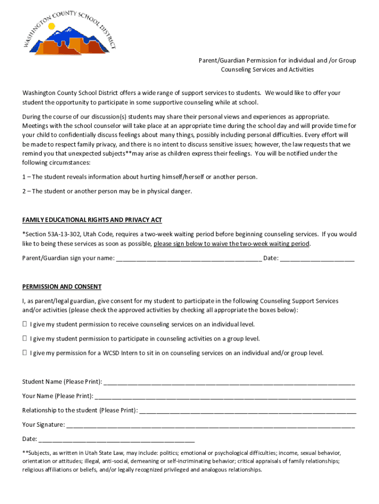 Fillable Online Parent/Guardian Permission for individual and /or Group Fax Email Print - pdfFiller