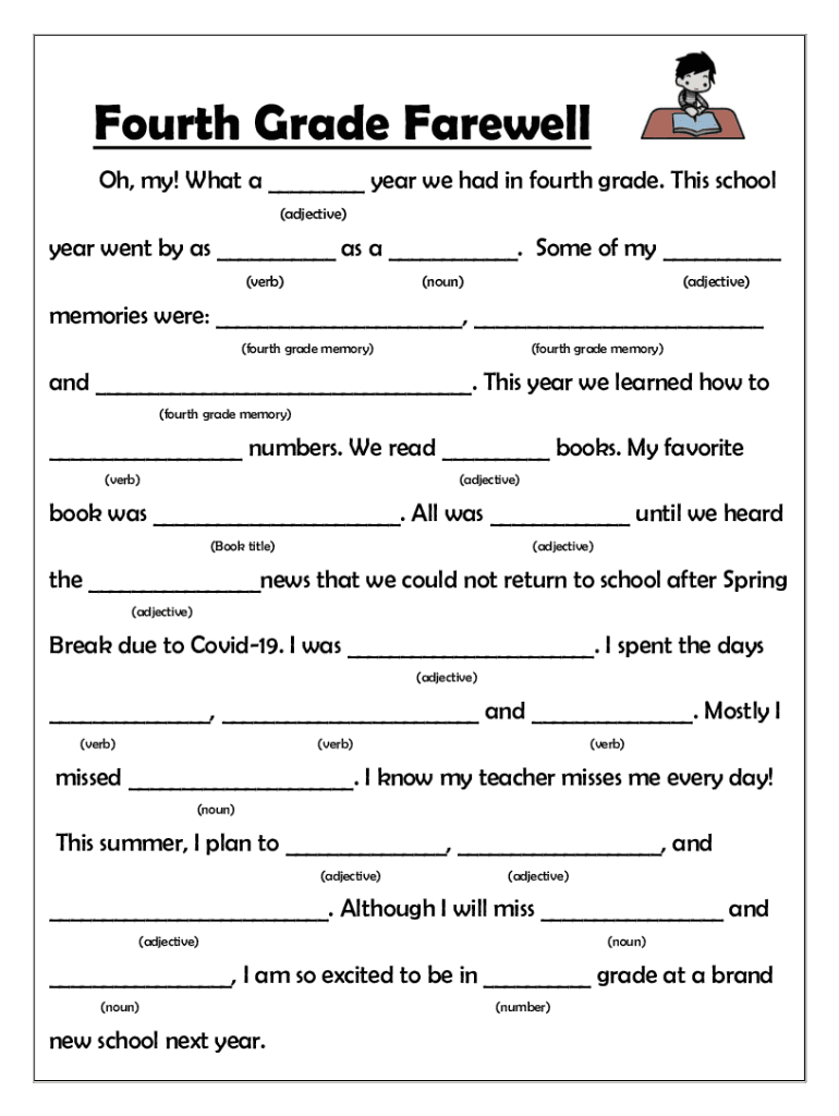 Fillable Online Get Ready for Fourth Grade Fax Email Print - pdfFiller