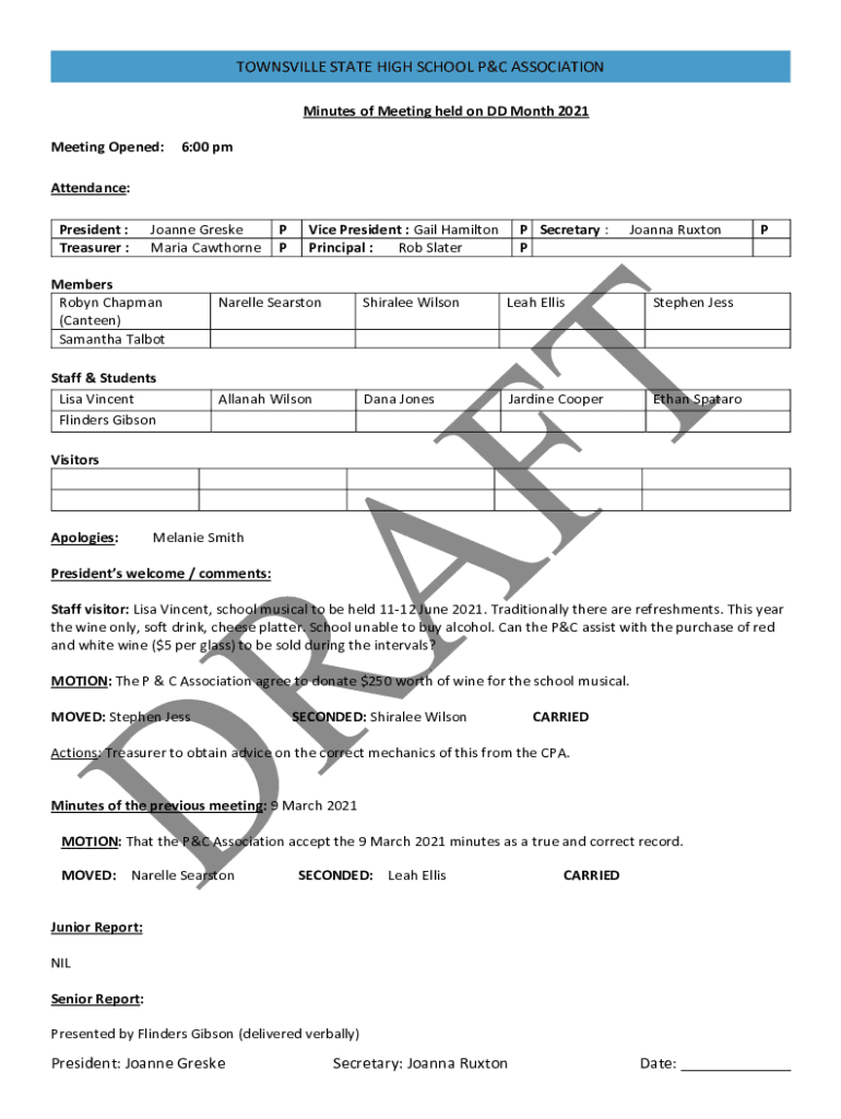 Fillable Online townsvilleshs eq edu Admission Registers - Townsville State High School Series ...