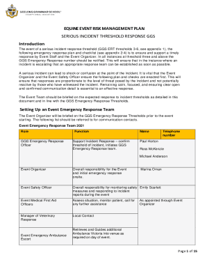 Fillable Online Equine-Events-Risk-Management-Serious-Incident- ... Fax ...