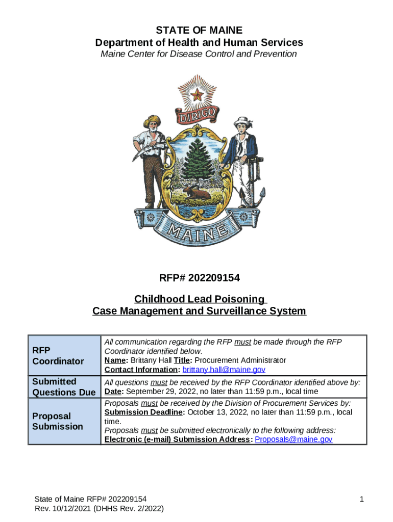 State of Maine Request for Proposal RFP # 202102022 ... Doc Template ...