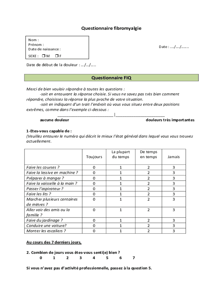 Remplissable En Ligne Questionnaire de mesure de l'impact de la ...