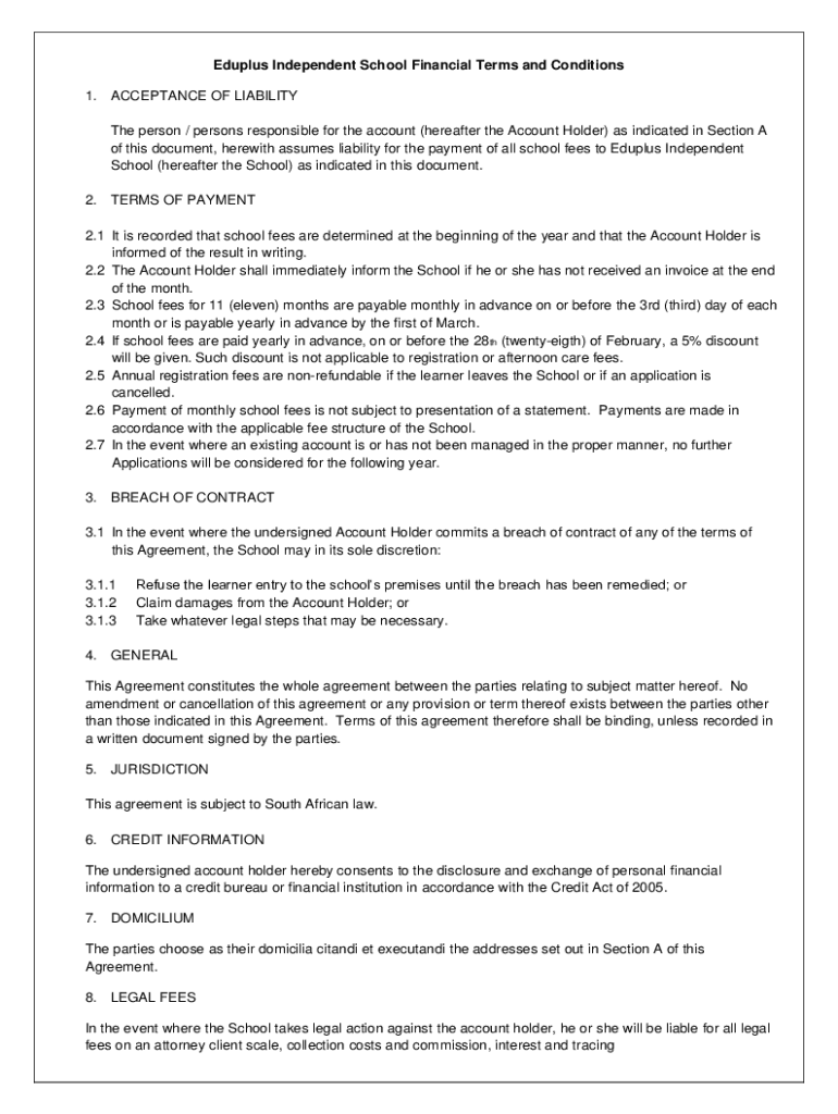 Fillable Online eduplusschool co ACCEPTANCE OF LIABILITY Fax Email ...