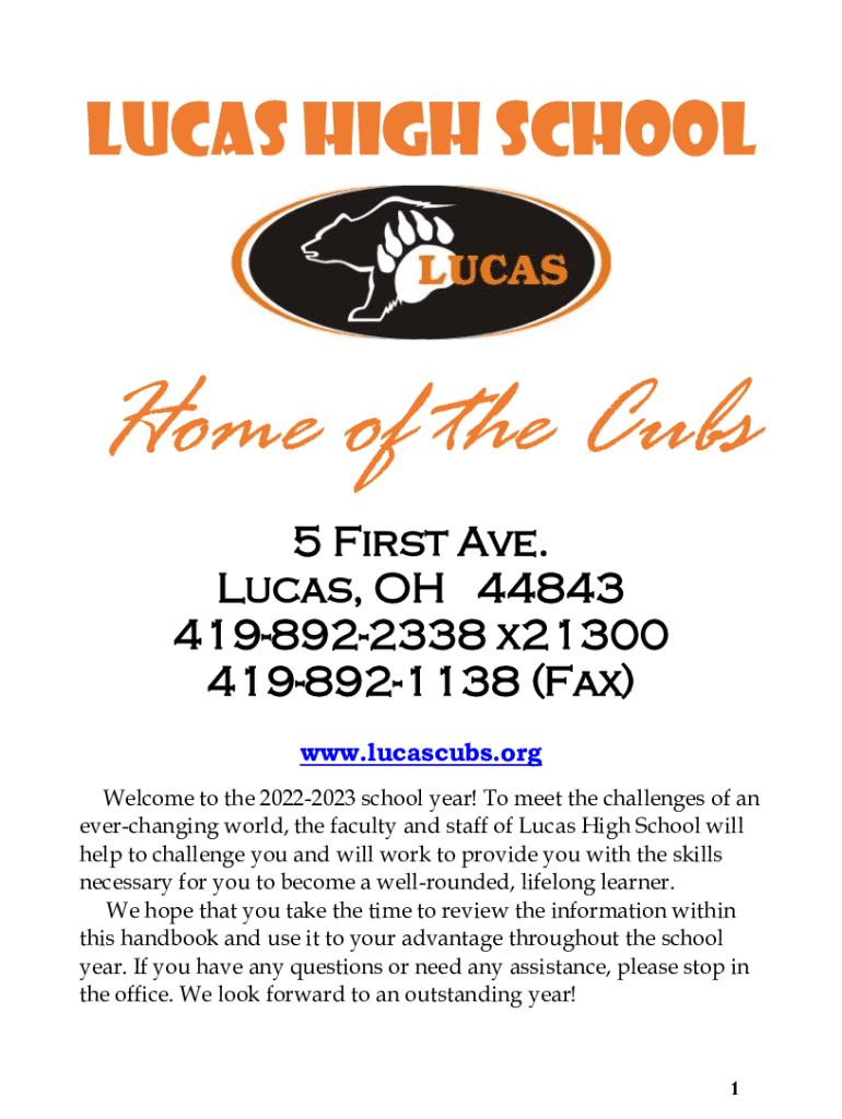 Fillable Online Lucas Local School District: Lucas School News ...