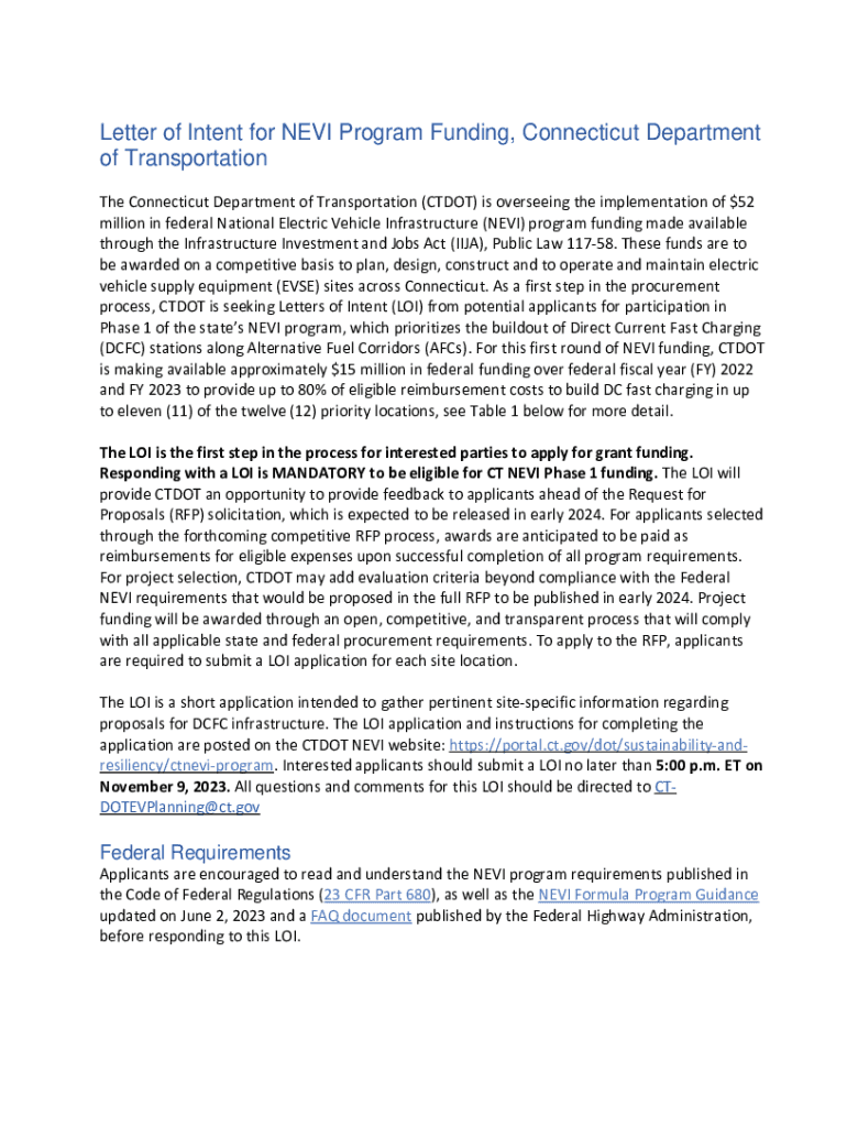 Fillable Online CTDOT releases plan to expand electric vehicle charging ...