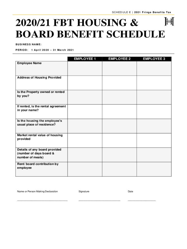 Fillable Online A Guide on Fringe Benefits Tax (FBT) & Lodging ... Fax ...