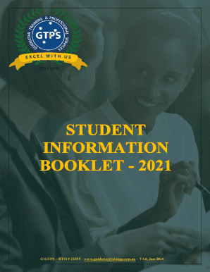 Fillable Online gtps student information booklet (sib) cert iii & iv ...