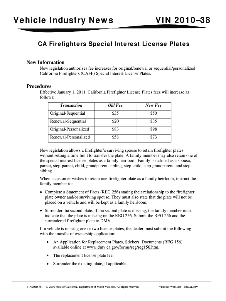 Fillable Online VIN 201038 Fax Email Print - pdfFiller