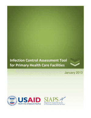 Fillable Online pdf usaid Infection Control Assessment Tool for Primary ...