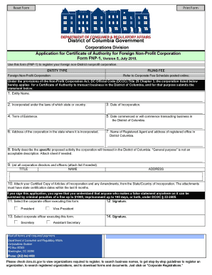 Fillable Online dcra dc Form FNP-1, Version 5, July 2010 Fax Email ...