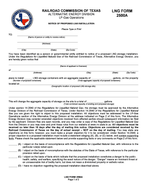 Fillable Online LNG Form 2500A.docx Fax Email Print - pdfFiller