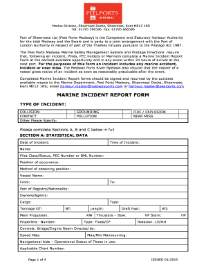 Fillable Online SPF2 Marine Incident Form - Peel Ports Fax Email Print ...