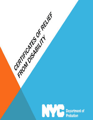 Fillable Online nyc What is a Certificate of Relief from Disability Fax ...