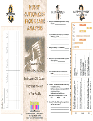 Fillable Online NEEDS ANALYSIS - Husky - Canberra Corporation Fax Email ...