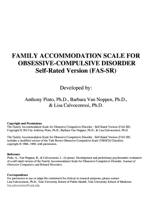 Fillable Online FAMILY ACCOMMODATION SCALE FOR Fax Email Print - pdfFiller