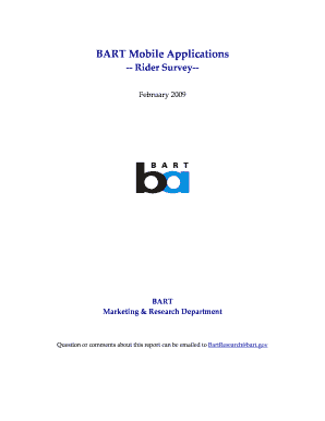 Fillable Online bart Survey report - Bart - bart Fax Email Print ...