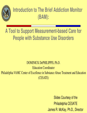 Fillable Online Introduction to The Brief Addiction Monitor Fax Email ...