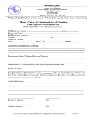 Fillable Online School Verification Form - RonaldLehrer.com Fax Email ...