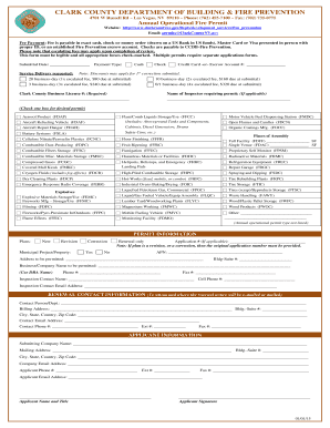 Fillable Online clarkcountynv Annual Operational Fire Permit - Clark ...