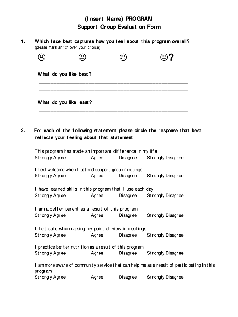 Group Counseling Evaluation Form Fill Online Printable Fillable 