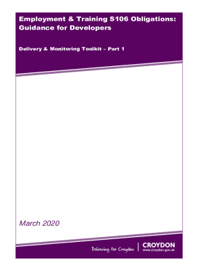 Fillable Online S106 developer toolkit Part 1 Fax Email Print - pdfFiller