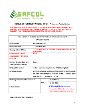 Fillable Online 2000 AND PREFERENTIAL PROCUREMENT REGULATIONS 2017, THIS REQUEST IS Fax Email ...