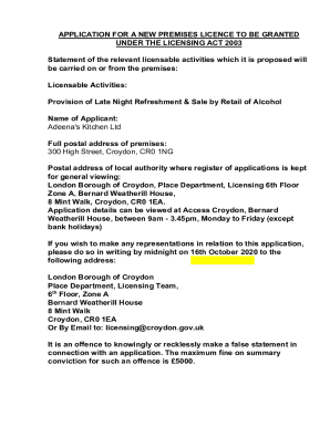 Fillable Online Premises Licence Guidance and Application FormHull Fax ...
