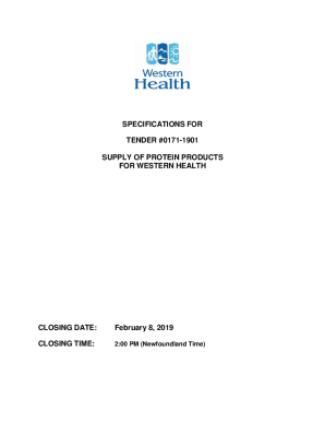 Fillable Online TENDER SPECIFICATION Definition: 277 SamplesLaw Insider ...