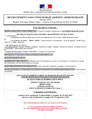 Remplissable En Ligne recrutement sans concours d'adjoint administratif Faxer Email Imprimer ...