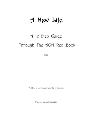 Fillable Online From Adult Child to the True Self: How the ACA Red Book ...