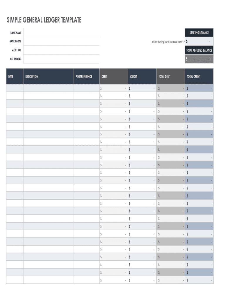 Fillable Online How To Create a General Ledger Template (With Steps ...
