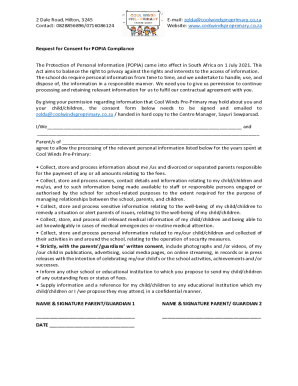 Fillable Online POPIA Consent Form Cool Winds Pre-Primary2023 Fax Email ...