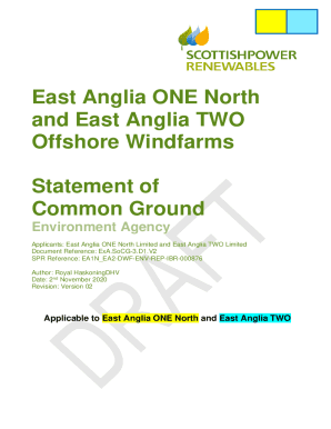 Fillable Online infrastructure planninginspectorate gov The East Anglia ...