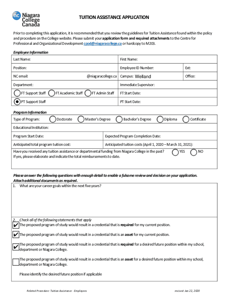 Fillable Online Tuition Assistance Frequently Asked Questions (FAQ's ...