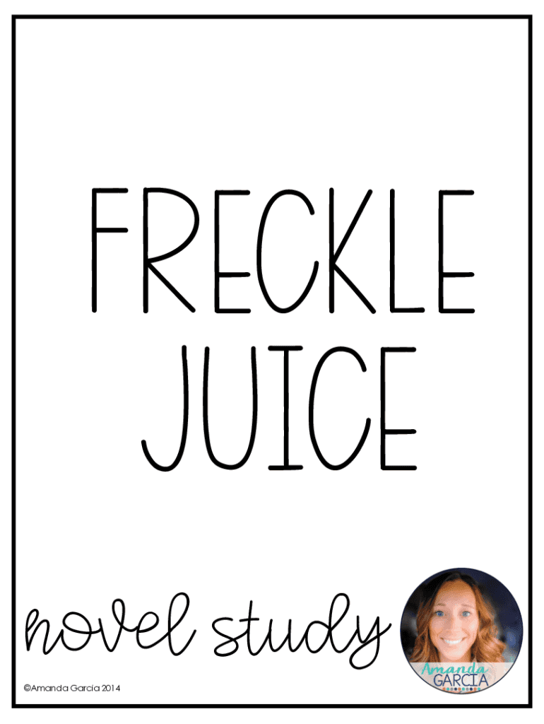 Fillable Online Tales of a Fourth Grade Nothing AND Freckle Juice Novel ...