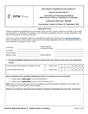 Office of Public Works (opwireland) / X Doc Template | pdfFiller
