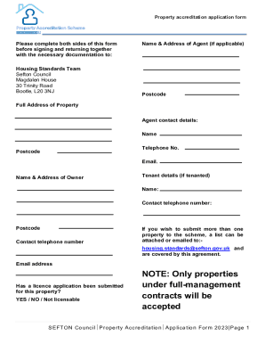 Fillable Online Property Accreditation Application Form Fax Email Print - pdfFiller