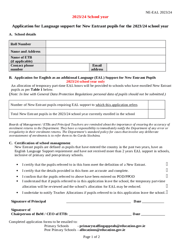Application for Language support for New Entrants for the ... Doc ...