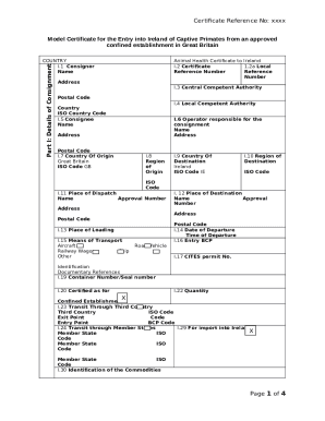 Model health certificate for primates (simiae and prosimiae) ... Doc ...