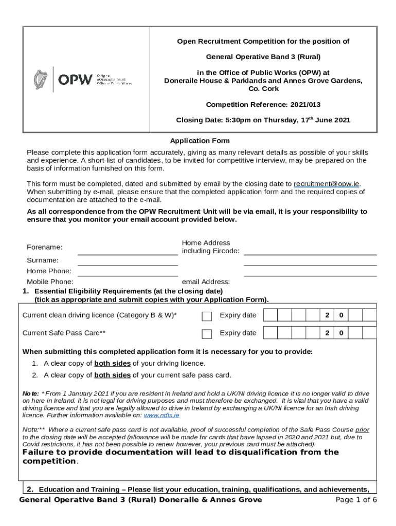 Dail/Department Work - Brian Hayes MEP Doc Template | pdfFiller