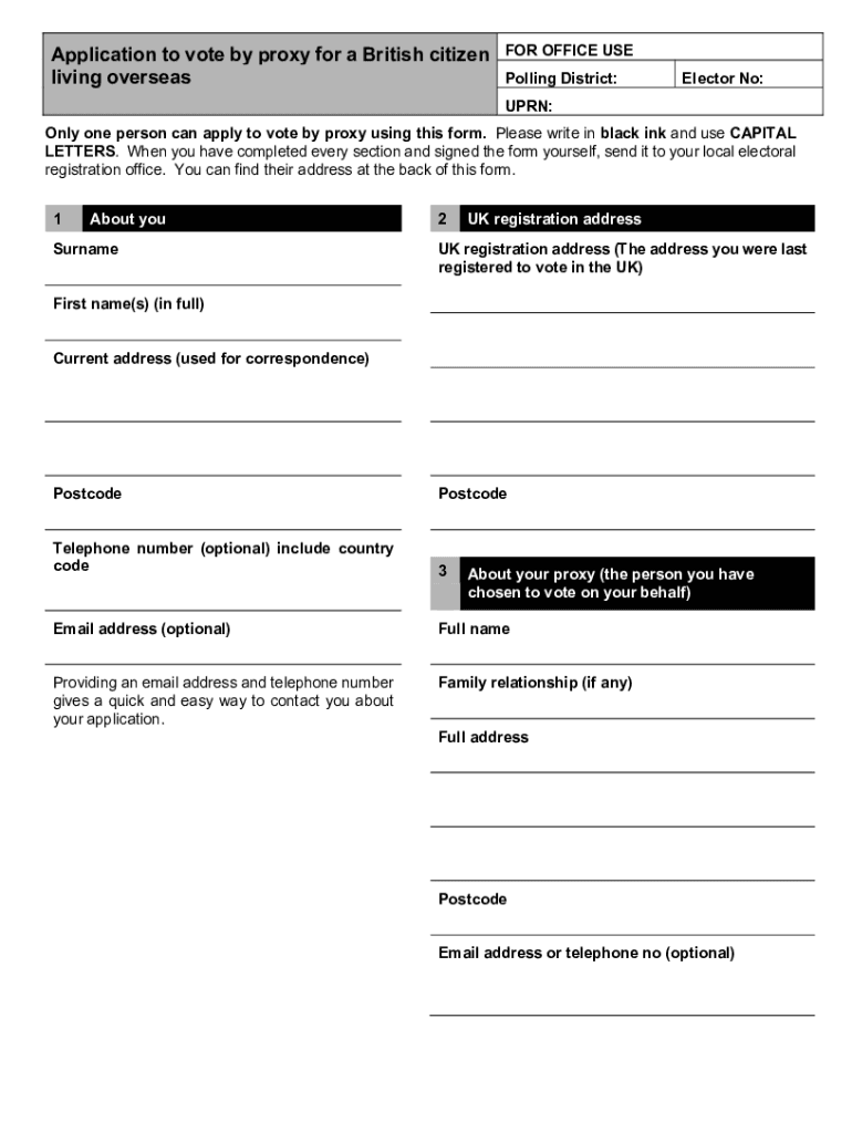 Fillable Online Application-to-vote-by-Proxy-for-a-British-citizen ...