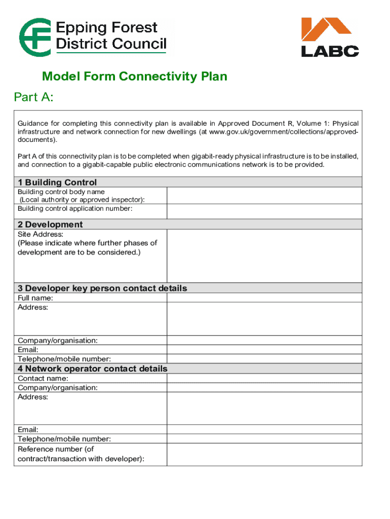 Fillable Online Connectivity Plan Form - East Hampshire District ...