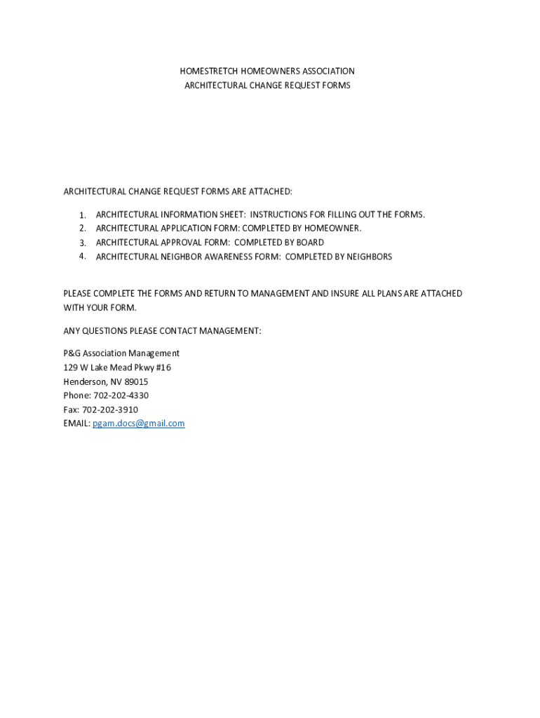 Fillable Online Fillable Online HOMESTRETCH HOMEOWNERS ASSOCIATION Fax ...