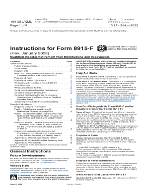 Fillable Online i8915f. Instructions for Form 8915-F, Qualified ...