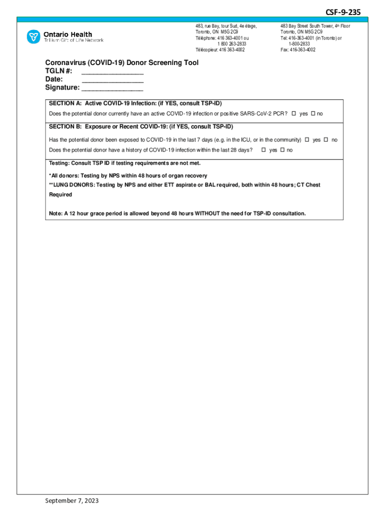 Fillable Online Ontario's Organ and Tissue Donation Agency : Media Fax ...