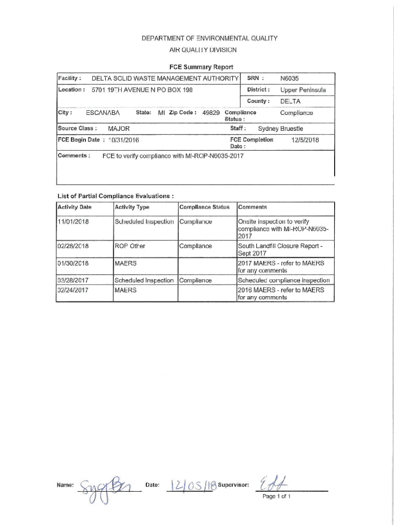 Fillable Online Delta Solid Waste Management Authority (SRN: N6035 ...