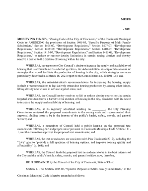 Fillable Online TITLE XIV ZONING CODE OF THE CITY OF CINCINNATI ... Fax ...