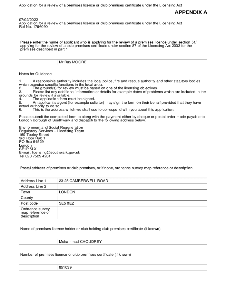 Fillable Online Appendix 1 Place planning across Southwarks Primary ...